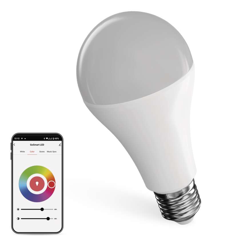 LED Bulb GoSmart A65 / E27 / 14 W (94 W) / 1 400 lm / RGB / dimmable ...