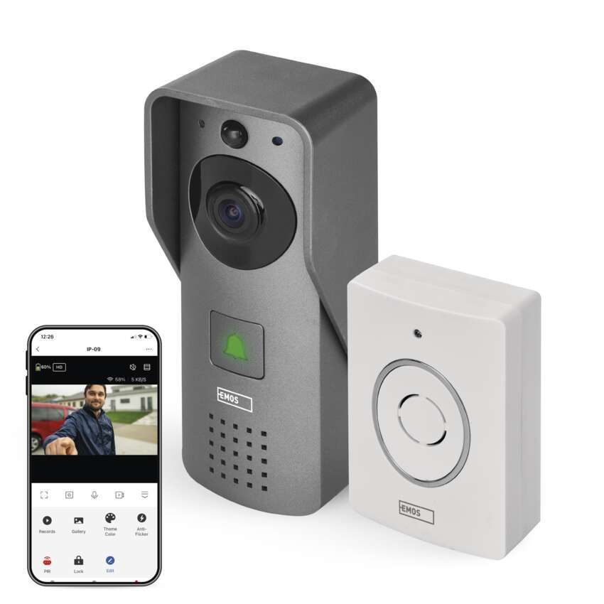 GoSmart Wireless video doorbell IP-09C with WiFi - EMOS GoSmart